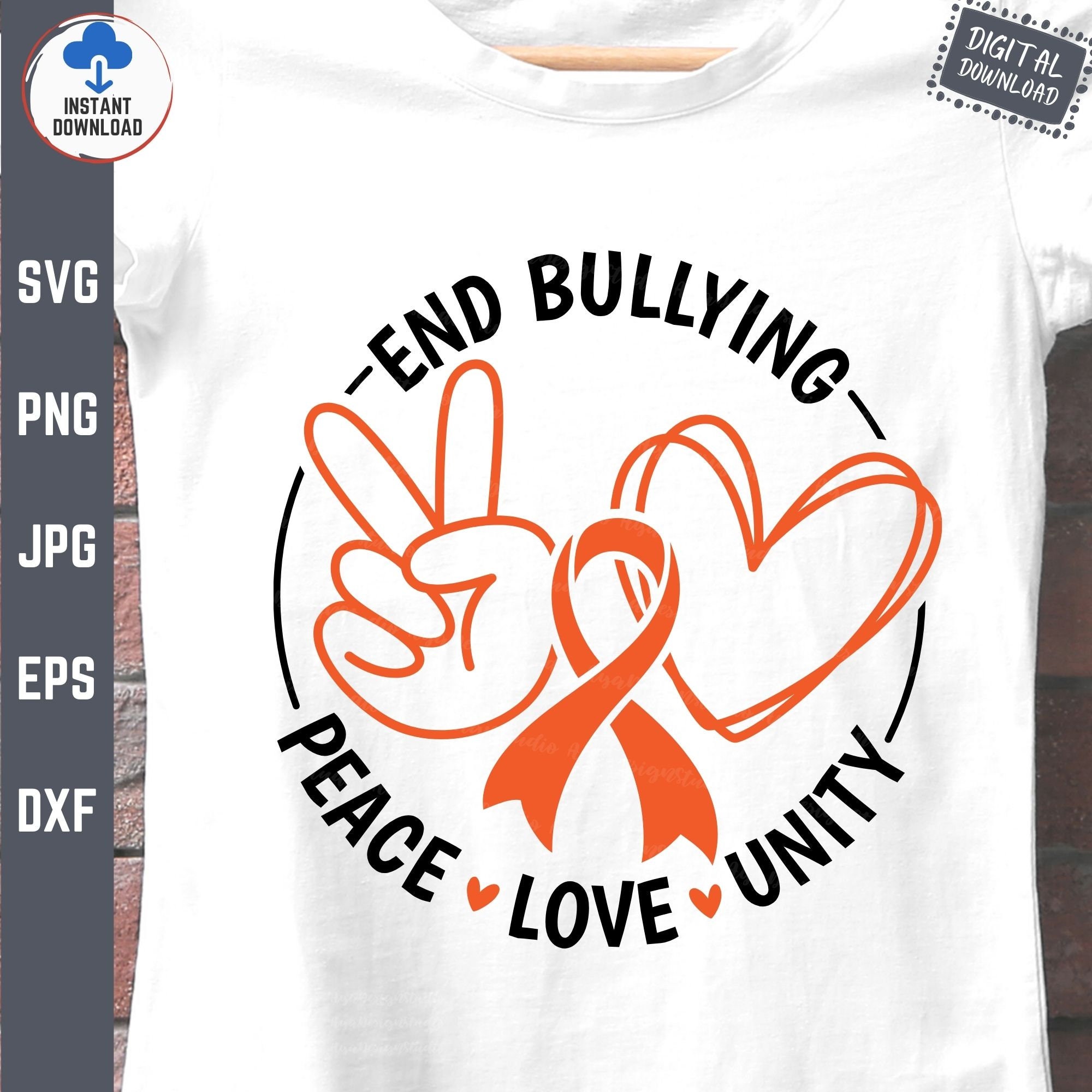 Peace Love Unity Svg, End Bullying Svg, Stop Bullying Svg, Bullying ...