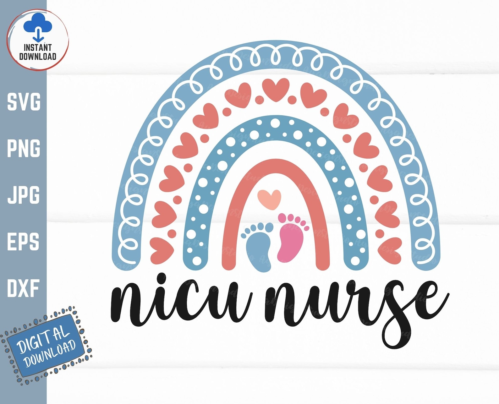 Nicu Nurse Rainbow Svg NICU Nurse Shirt Svg Boho Rainbow - Etsy