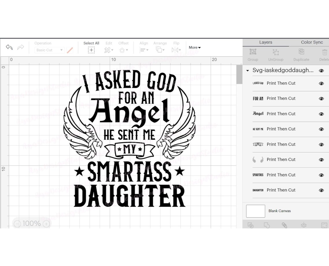 I Asked God For An Angel He Sent Me My Smartass Daughter Svg Etsy