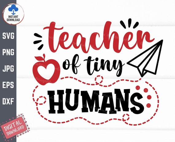 Teacher of Tiny Humans Svg Teaching Svg Apple Teacher Svg | Etsy