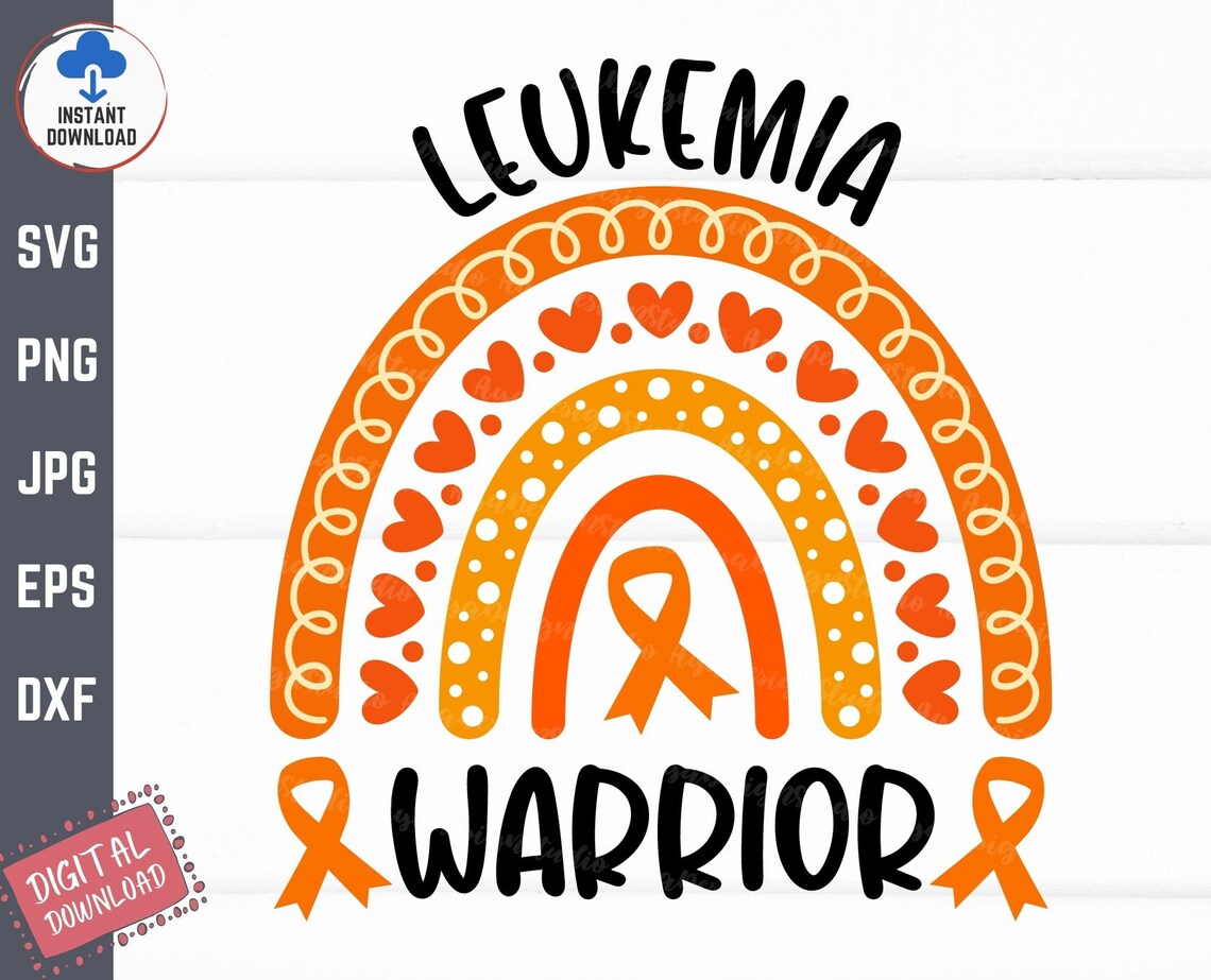 Leukemia Warrior Rainbow Svg Leukemia Warrior Svg Leukemia - Etsy