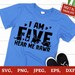 I Am Five Hear Me Rawr Svg, 5th Birthday Kids Svg, Fifth Rawr Birthday ...