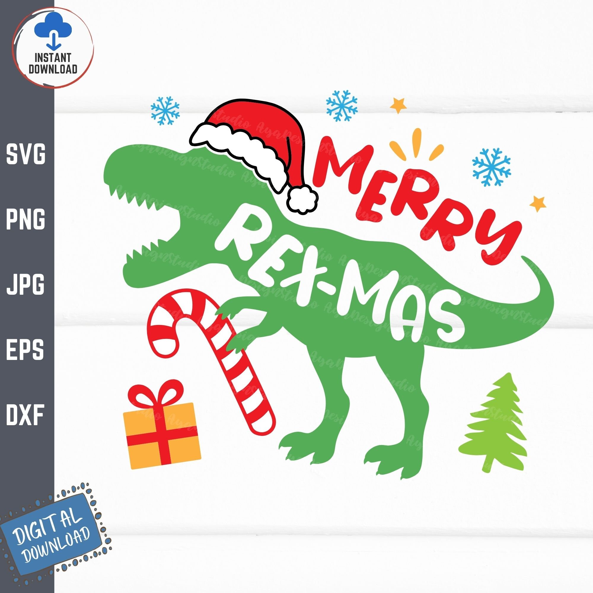 Merry Rex-mas Svg, Boy Christmas Svg, Santa T-rex Dinosaur Svg, Funny ...