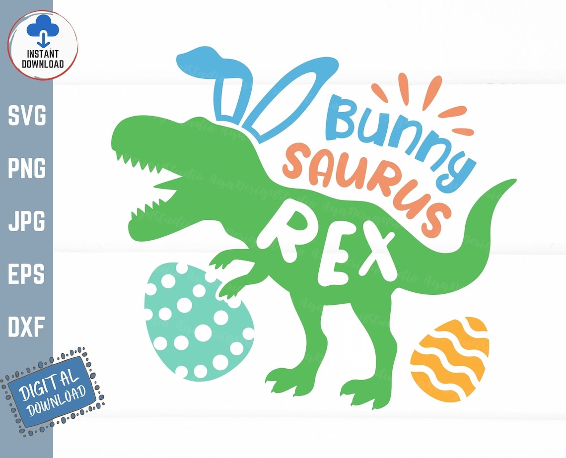 Bunny Saurus Rex Svg, Easter Bunny Saurus Svg, Easter T-rex Svg, Boy ...