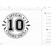 Official 10 Double Digits Svg, Tenth Kids Birthday Svg, Peace Out ...