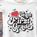 Team First Grade Groovy Svg, Team First Grade Svg, First Grade Teacher ...
