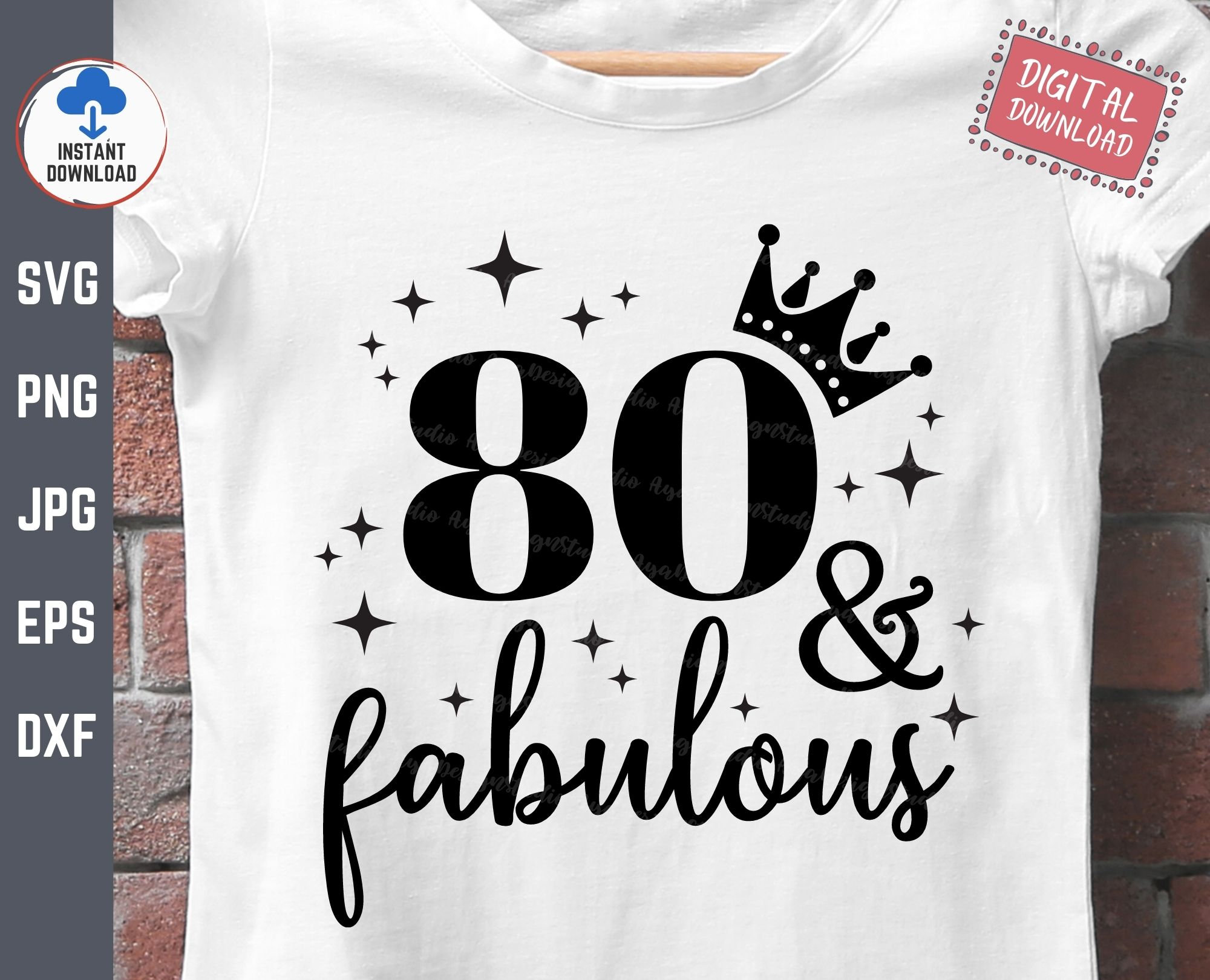 80 and Fabulous Svg 80th Birthday Svg Eightieth Birthday - Etsy Ireland