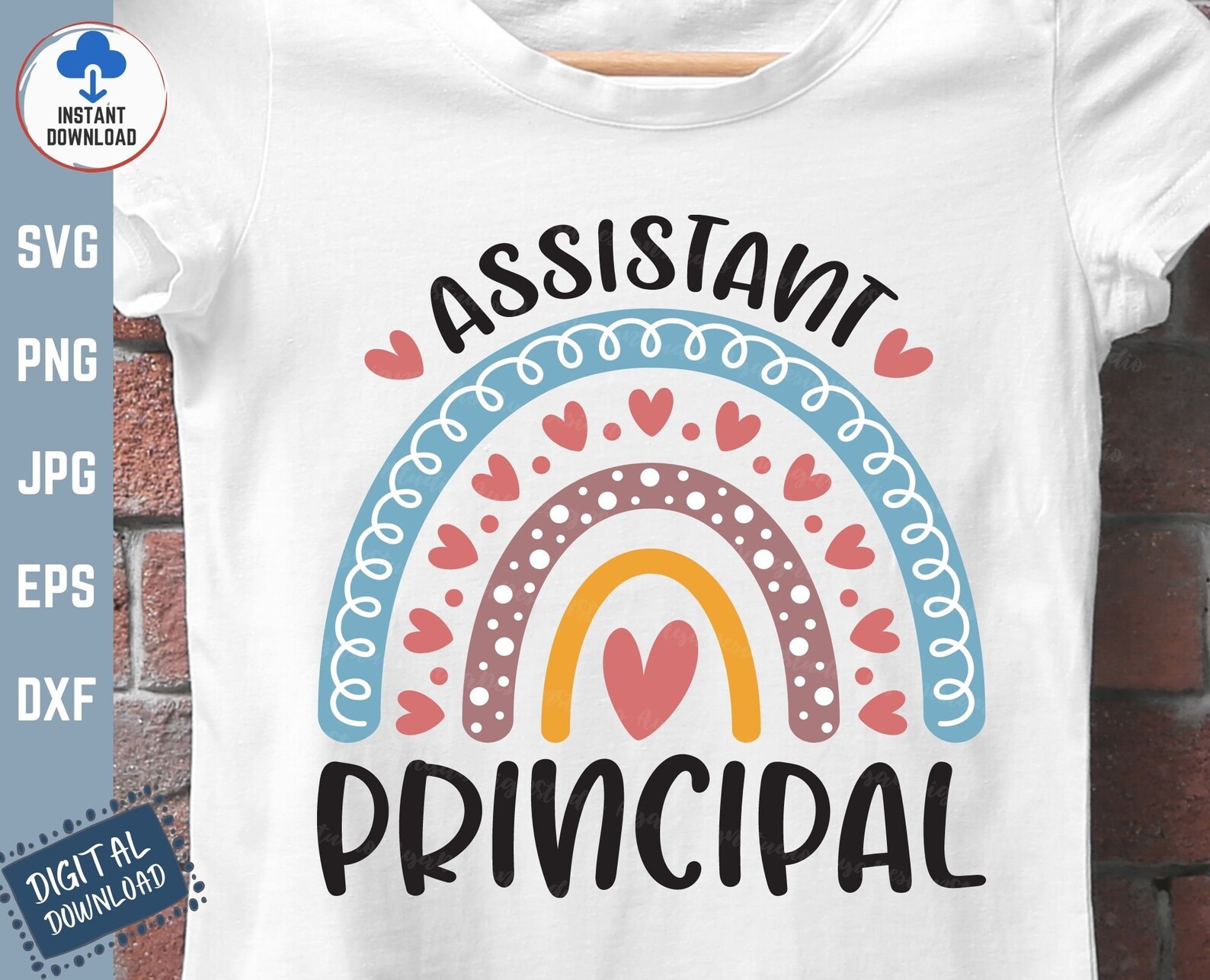 Assistant Principal Rainbow Svg, Assistant Principal Svg, School Worker ...