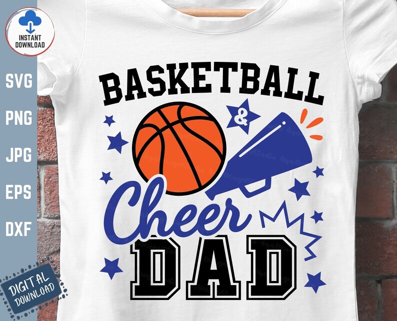 Basketball and Cheer Dad Svg Basketball Cheer Dad Svg Proud - Etsy