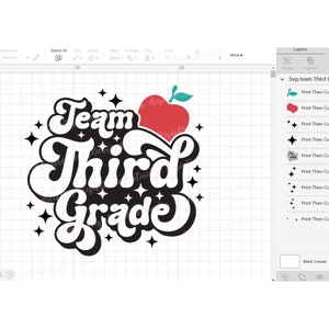 Team Third Grade Groovy Svg, Team Third Grade Svg, Third Grade Teacher ...