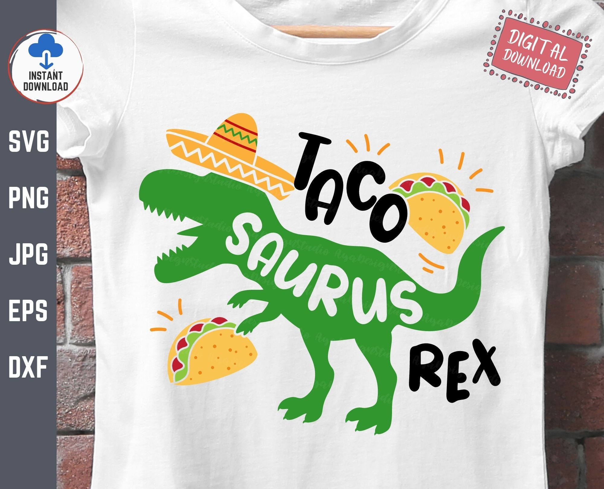 Tacosaurus Rex Svg, Tacos Dinosaur Svg, Funny T-rex SVG, Tacos Lover ...
