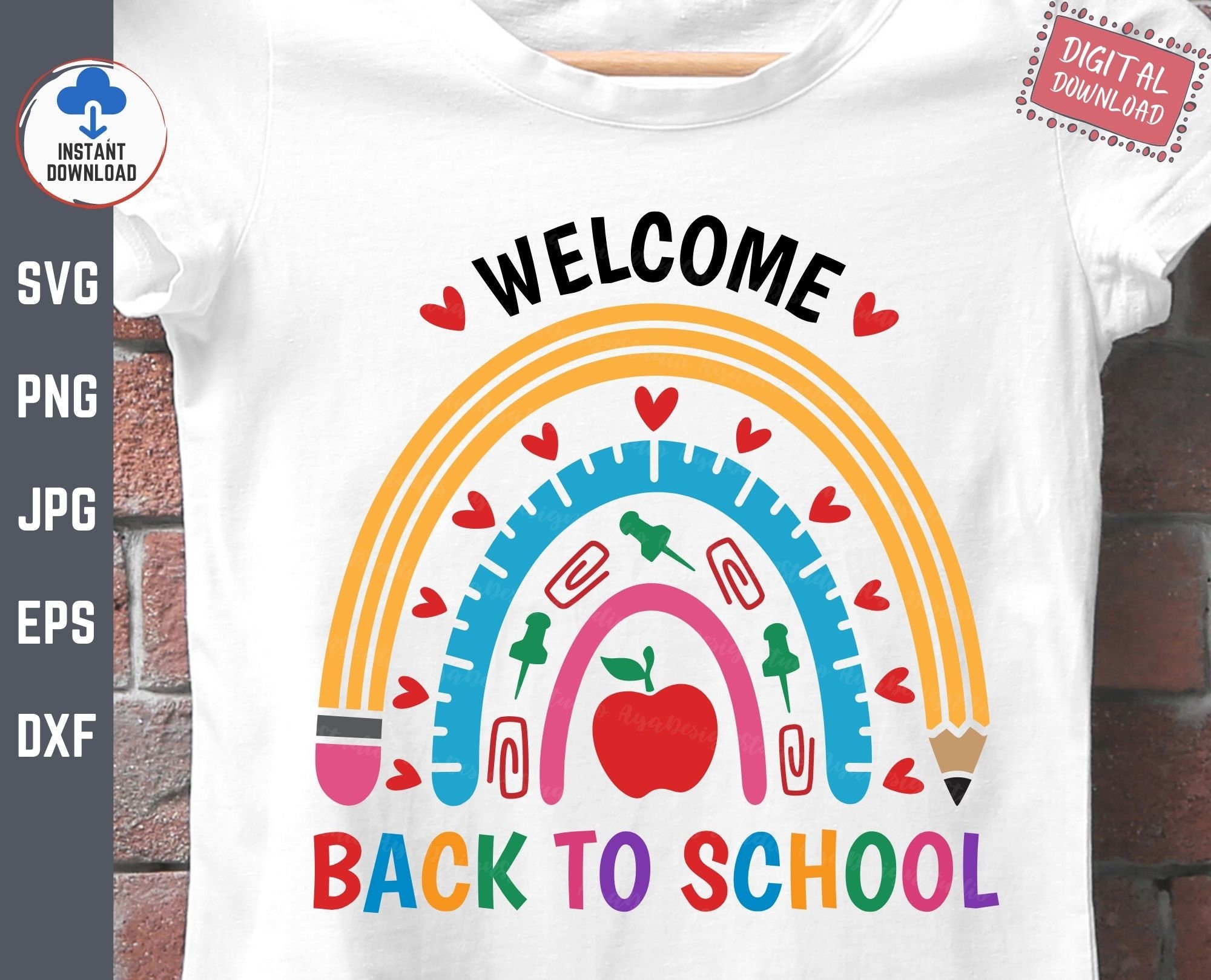 Welcome Back to School Rainbow Svg, Teachers First Day of School Svg ...