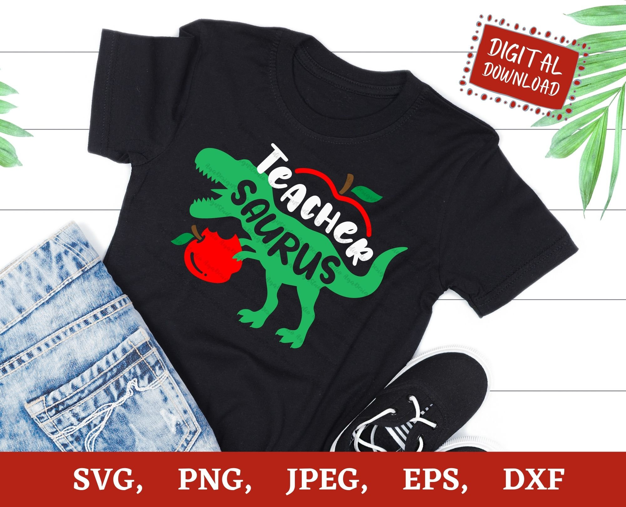 Teacher Saurus Svg T-Rex Dinosaur Svg Funny Teacher Svg - Etsy Italia