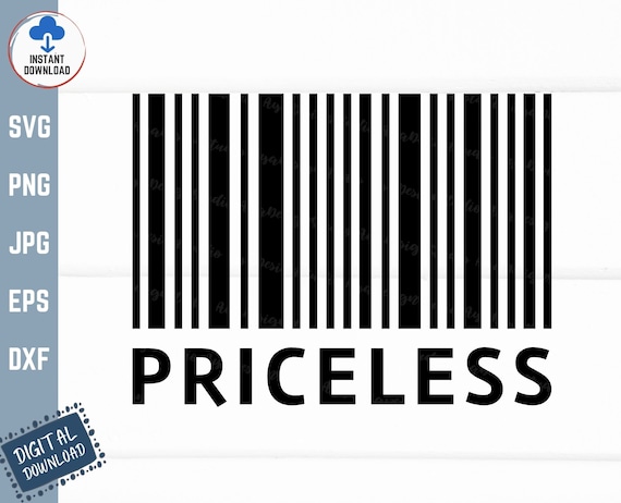 Priceless Barcode Svg Priceless Barcode Barcode Decal Svg | Etsy