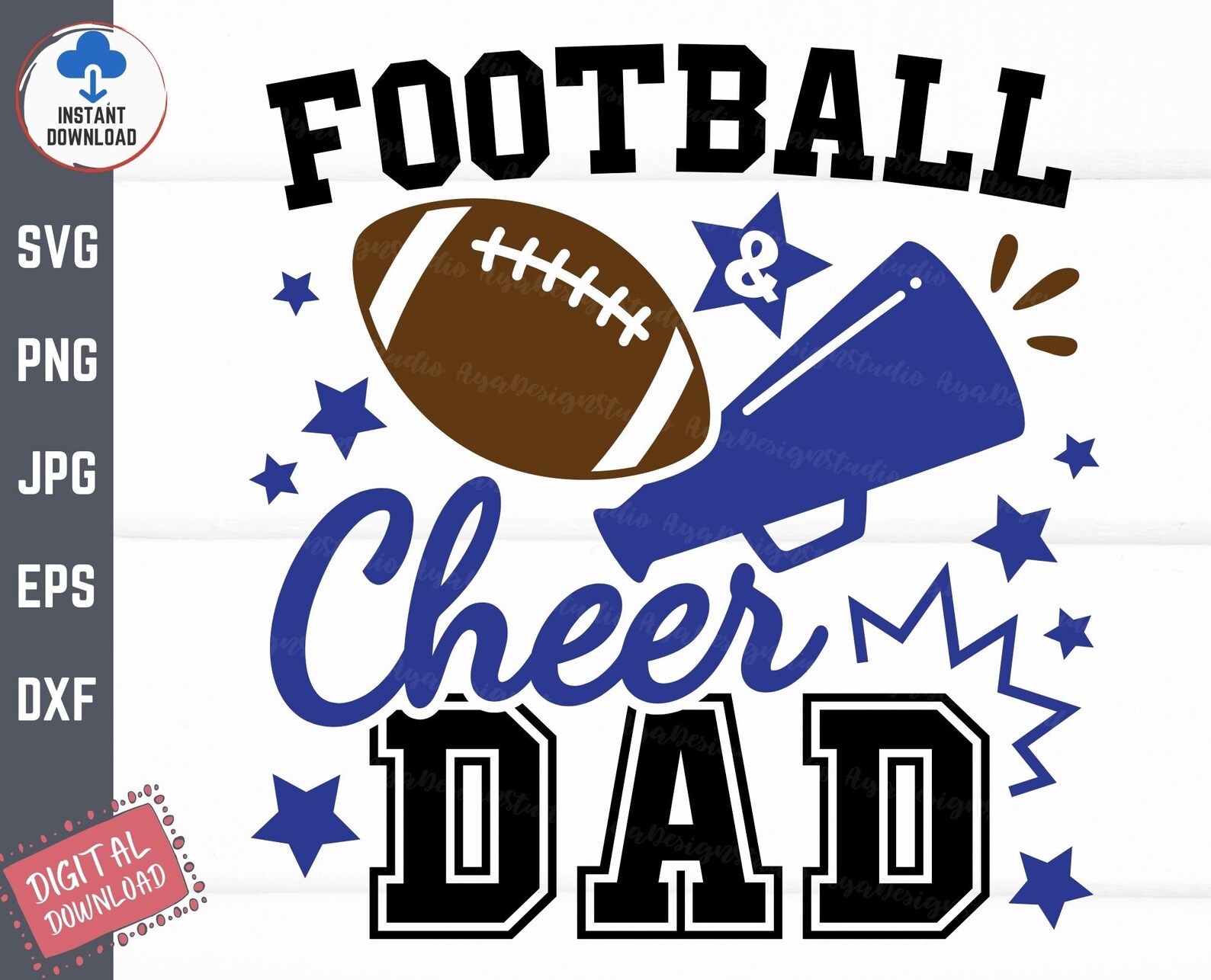 Football and Cheer Dad Svg Football Cheer Dad Svg Proud - Etsy