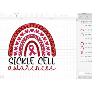 Sickle Cell Awareness Rainbow Svg, Sickle Cell Fighter Support Svg ...