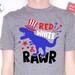 Red White and Rawr Svg, Patriotic Dinosaur Svg, 4th of July Dinosaur ...