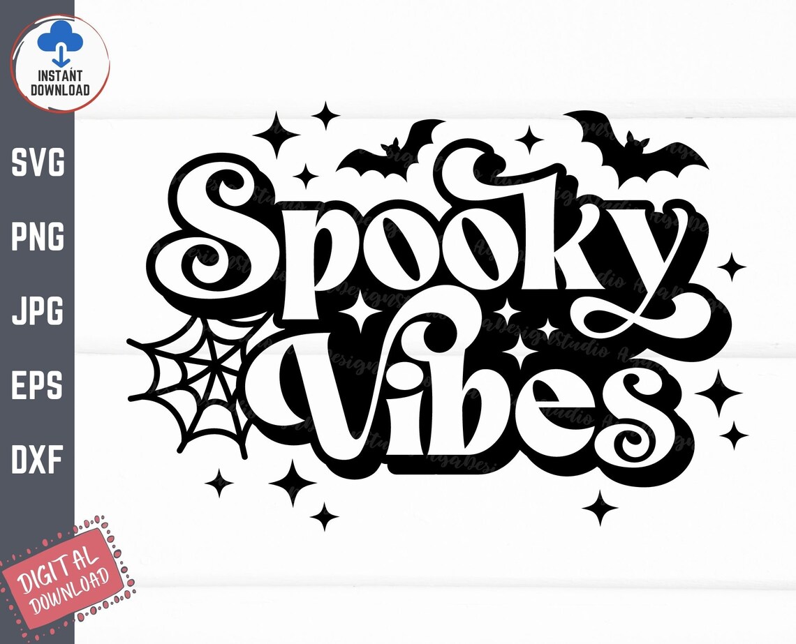 Retro Spooky Vibes Svg Spooky Vibes Svg Halloween Matching - Etsy