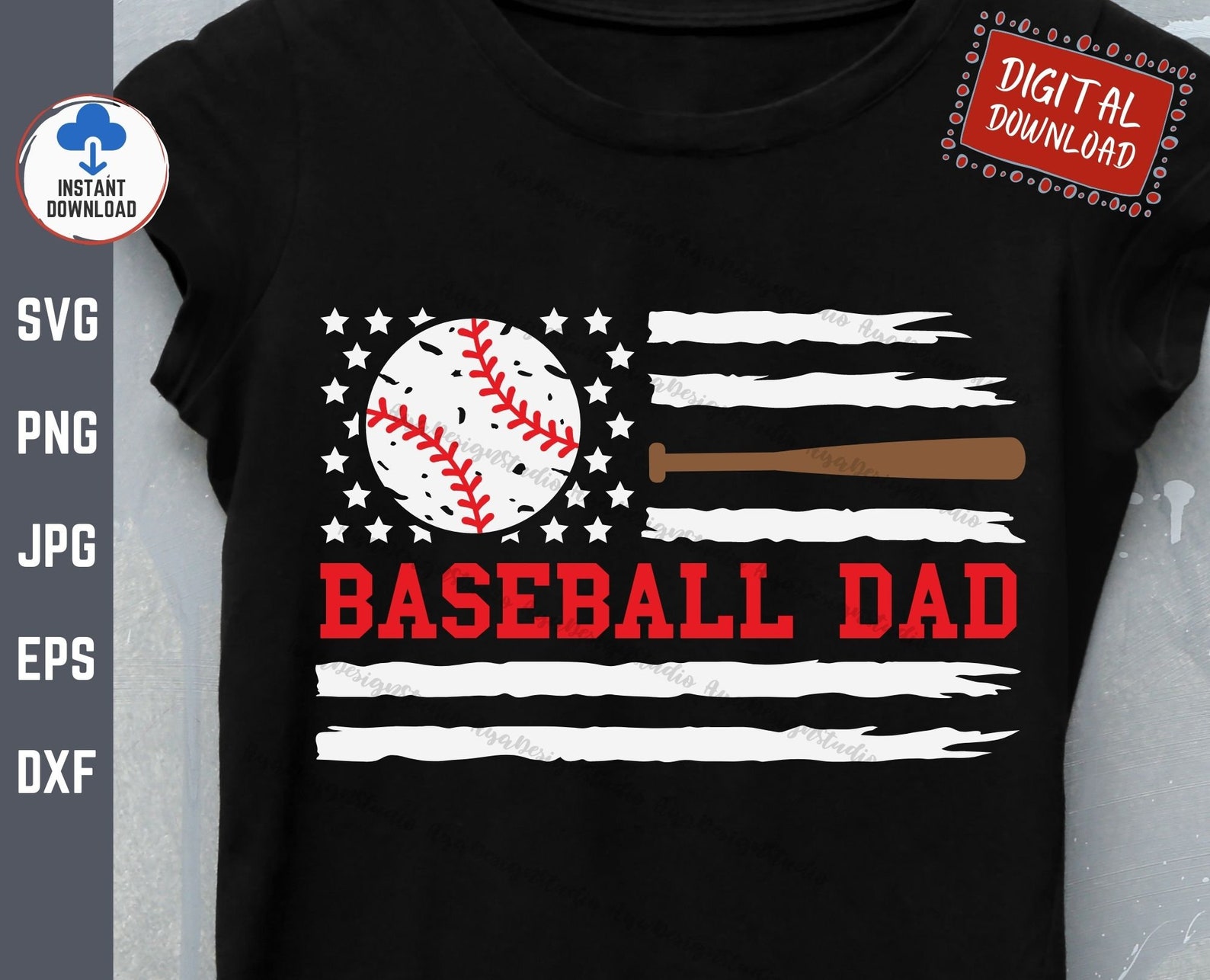 Baseball Dad Svg American Flag Baseball Dad Svg Baseball - Etsy