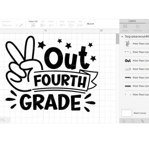 Peace Out Fourth Grade Svg, Kids Graduation Shirt Svg, Last Day of ...