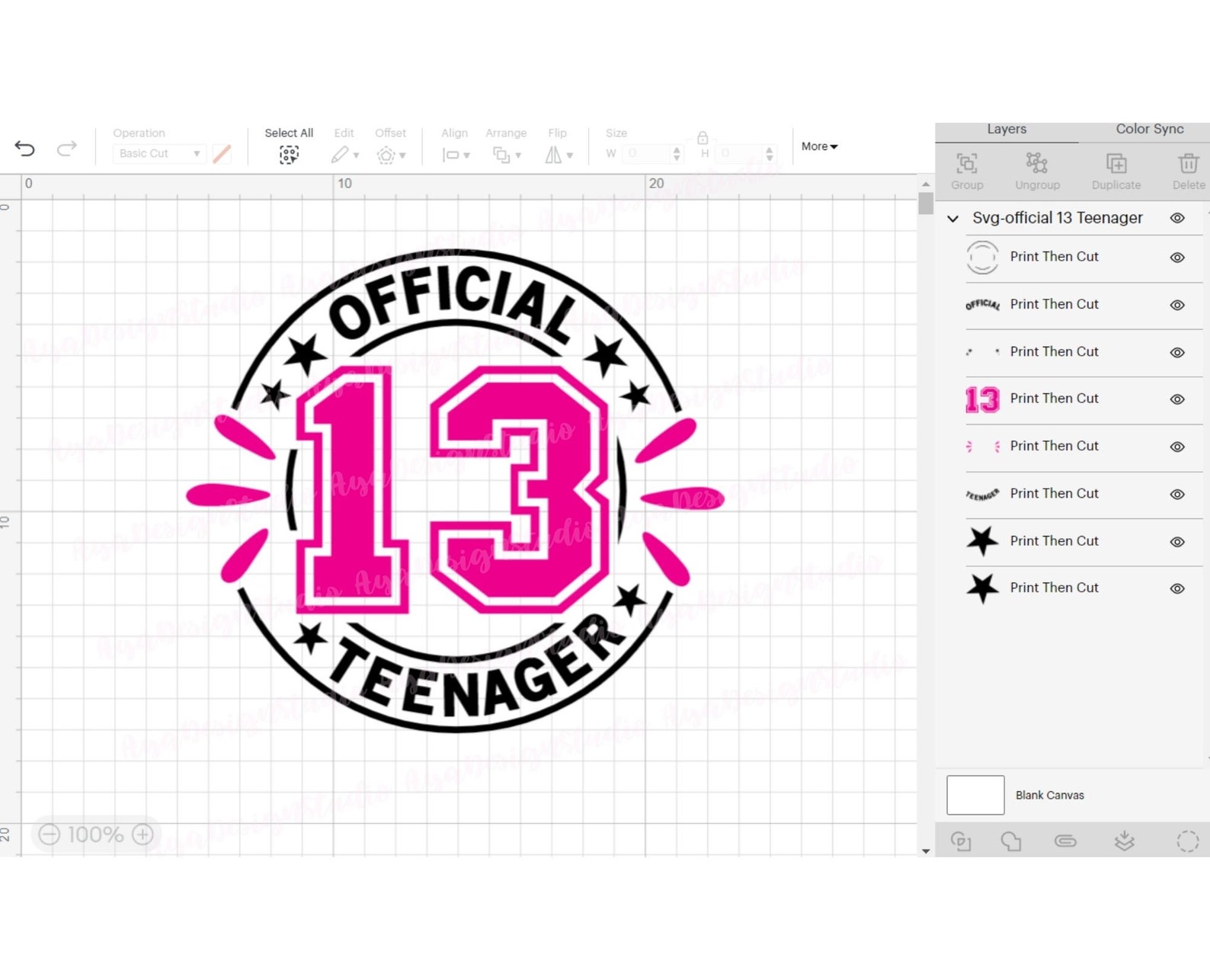 Official 13 Teenager Svg 13th Birthday Girl Svg Official - Etsy