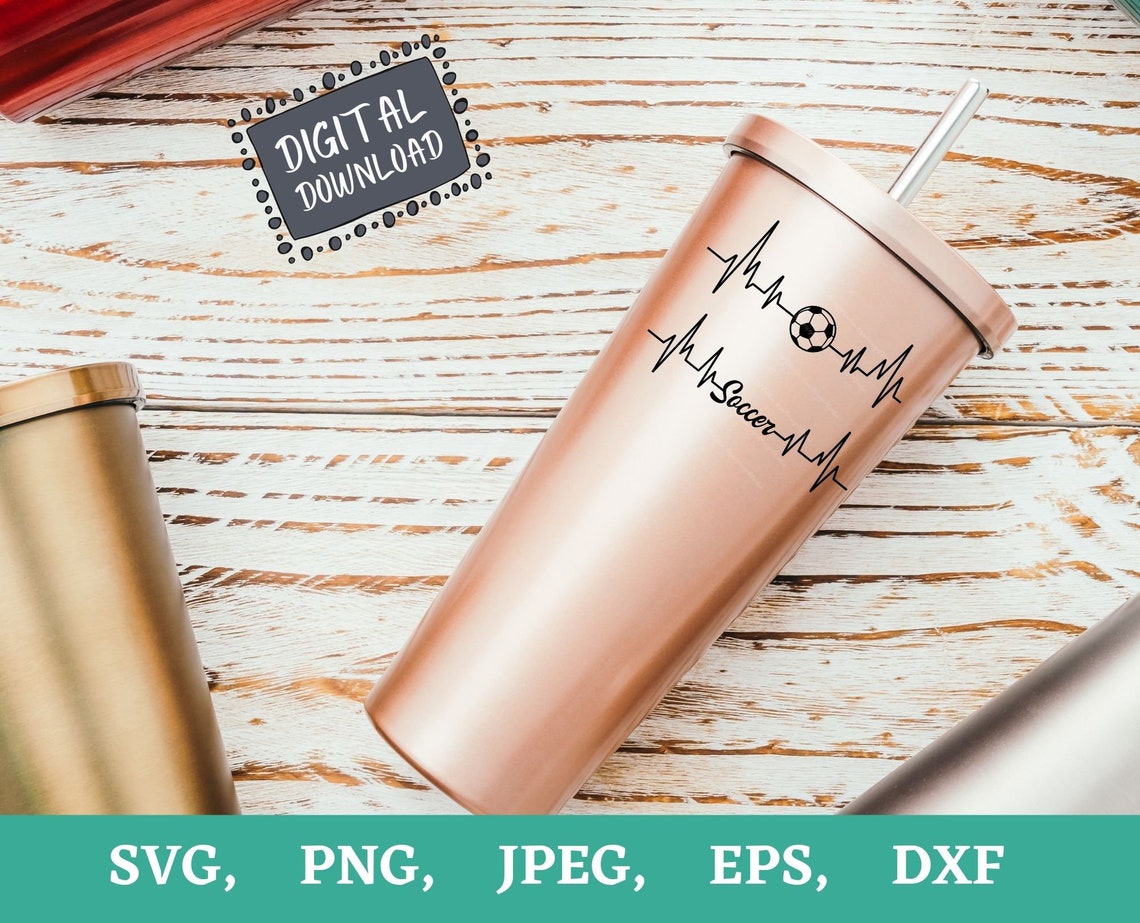 Soccer Heart Beat Svg Football Heart Beat Svg Love Cup Heart | Etsy