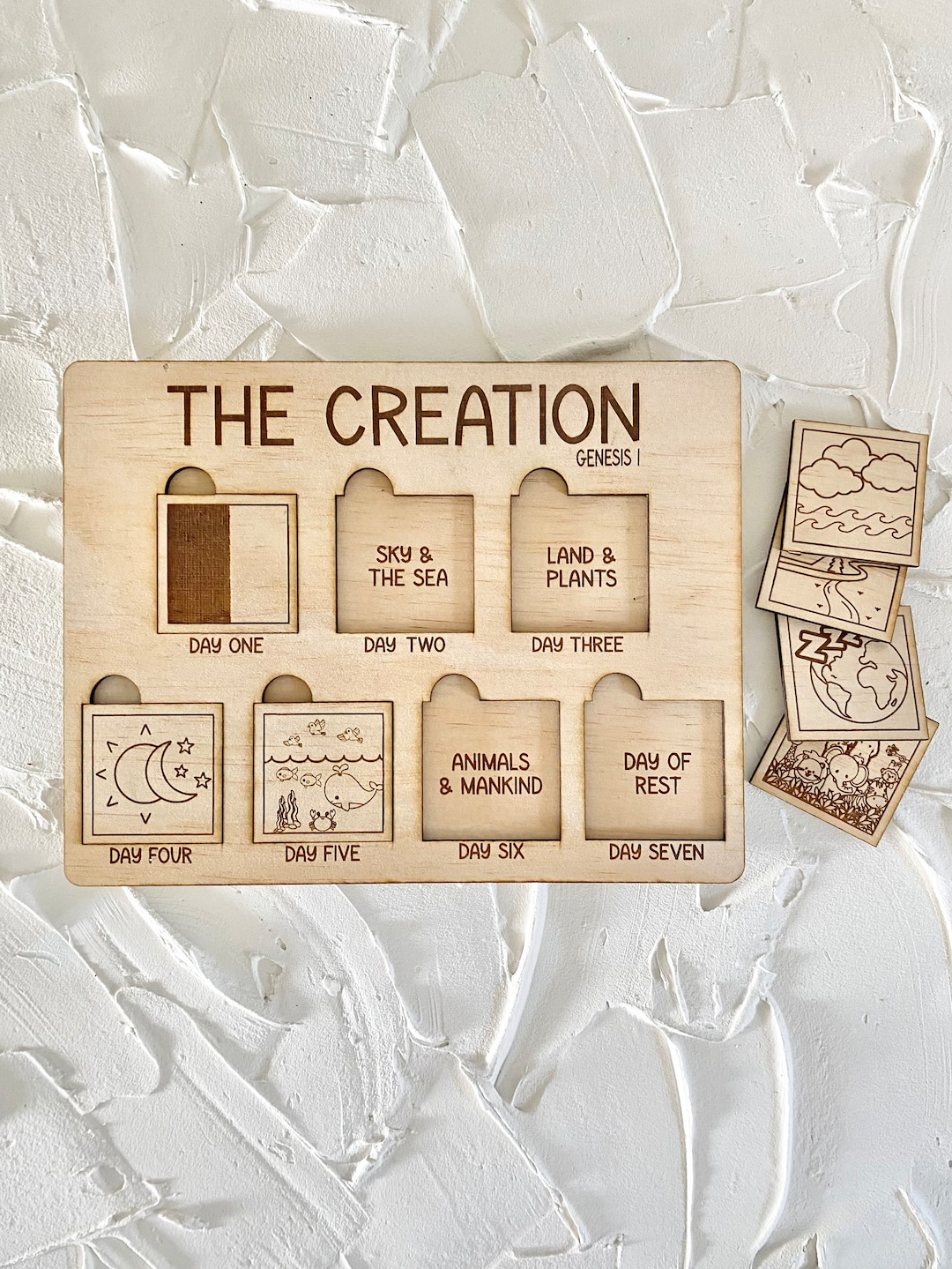 The Creation Wooden Puzzle | Bible Wooden Puzzle | Religious Puzzle - Etsy