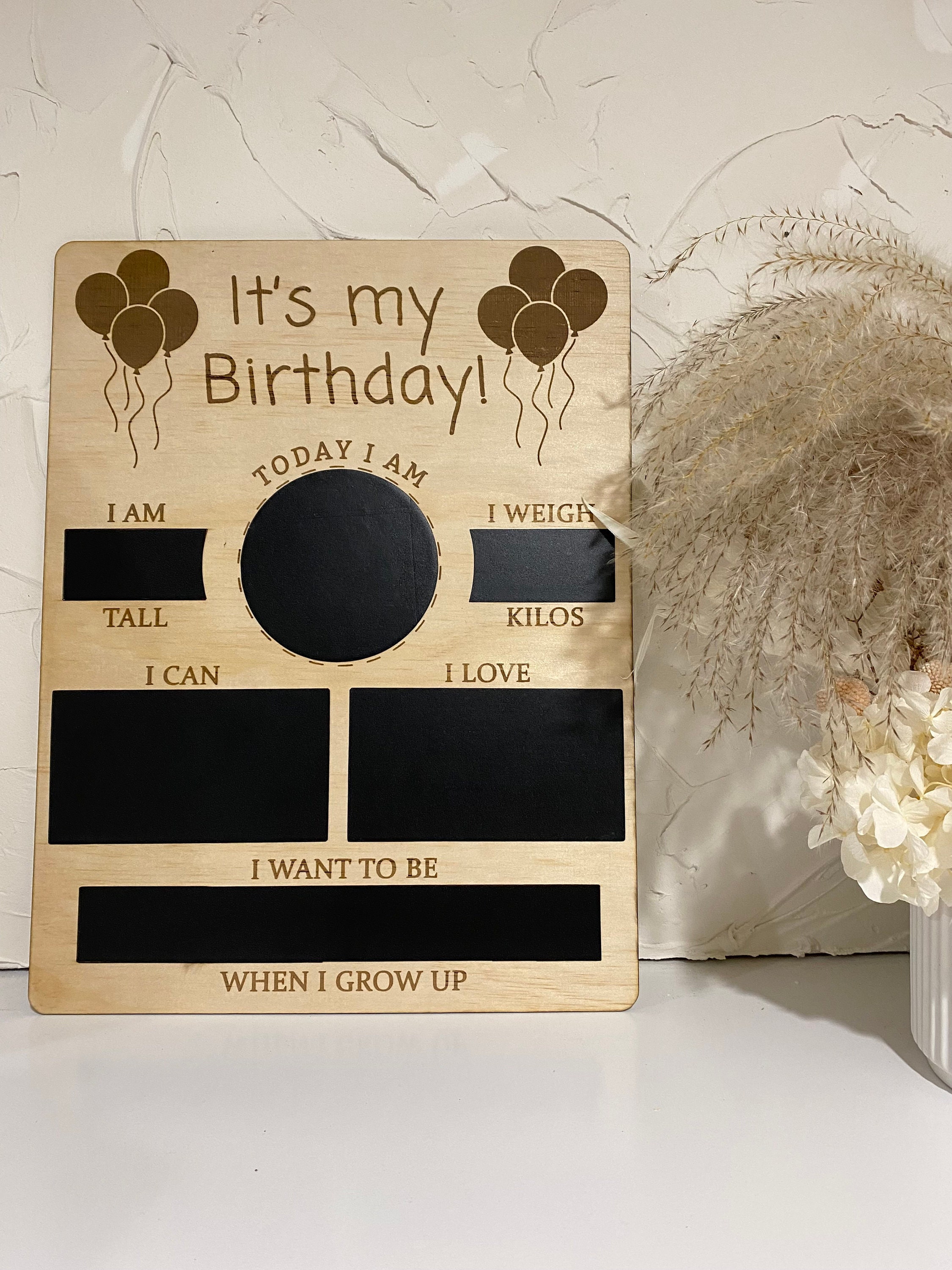 Wooden Birthday Board | Birthday Milestones | Birthday Celebrations ...