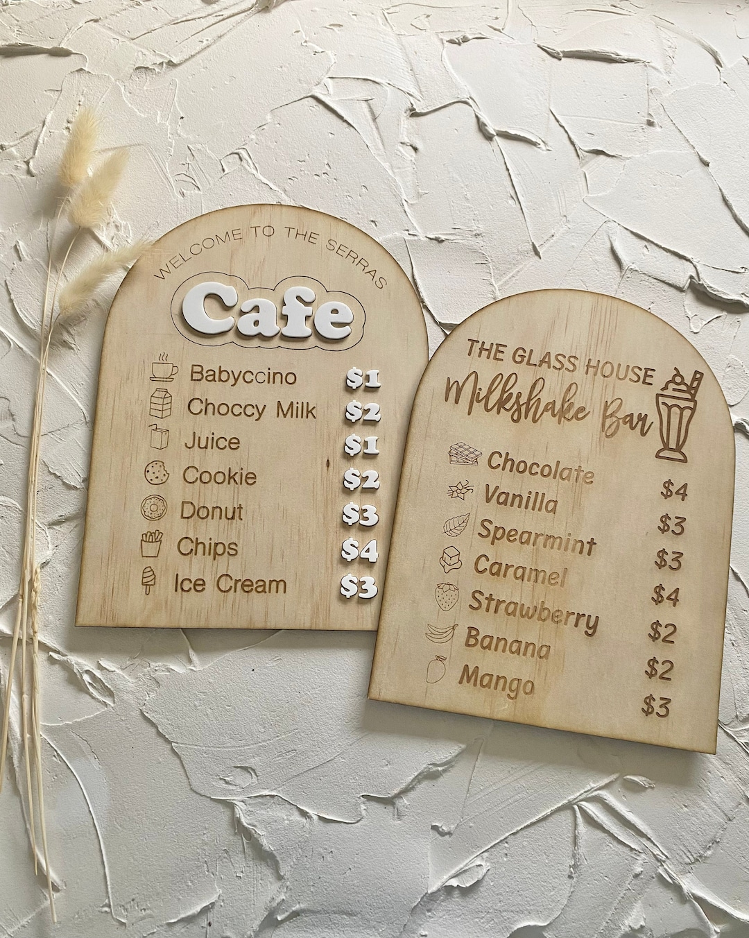 Wooden Play Kitchen Sign | Wooden Play Kitchen Menu - Etsy