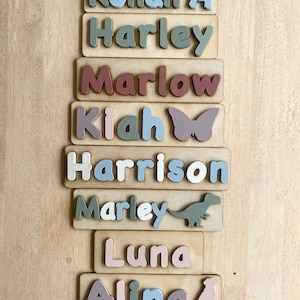 Wooden Name Puzzle Name Puzzle Custom Name Puzzle Personalised Name ...