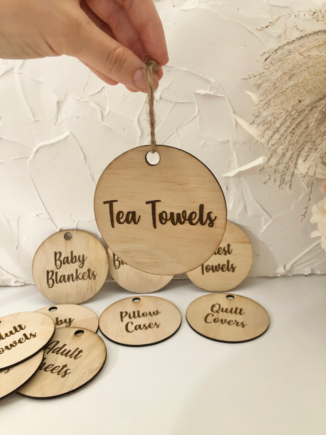 Wooden Label Tags | Storage Wooden Label Tags | Laundry Wooden Label ...