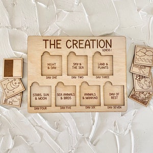 The Creation Wooden Puzzle Bible Wooden Puzzle Religious Puzzle - Etsy