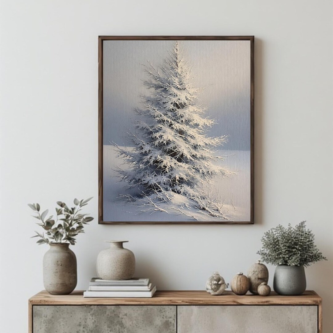 Christmas Tree Prints, Winter Pine Tree Print, Vintage Christmas Pine ...