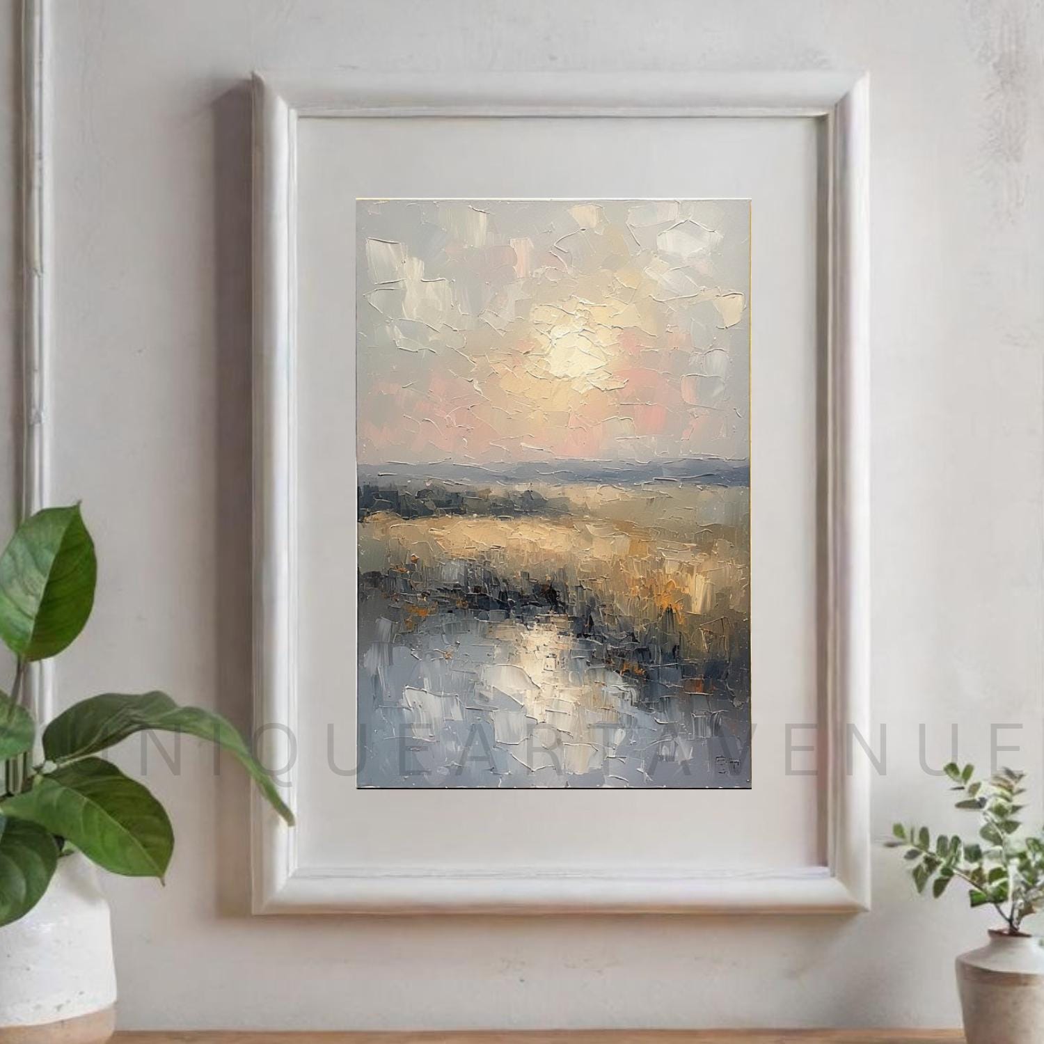 Pink Sunset Printable Art – Neutral Landscape Wall Art – Modern ...