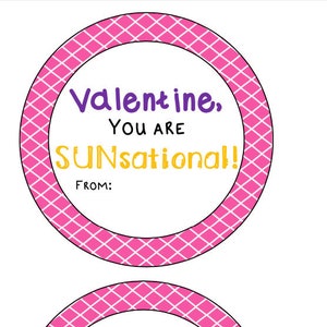 Kids Valentines Printable for Capri Sun or Sunny D- Valentine, You Are ...