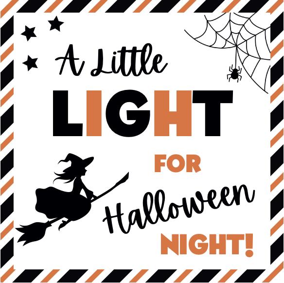 Halloween Gift Tag- A Little Light for Halloween Night! - Etsy