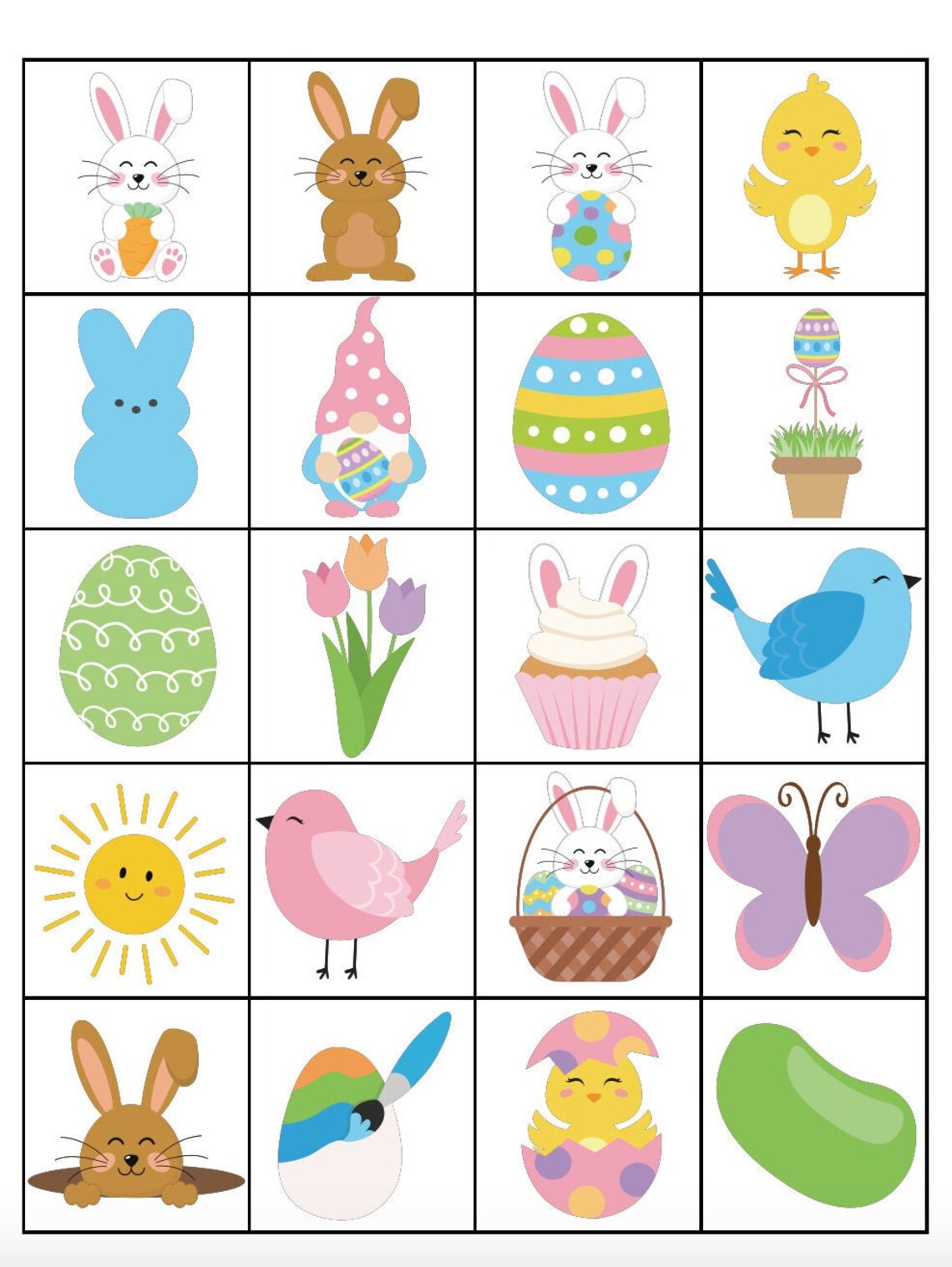 Easter/spring Bingo Printable With 10 Unique Boards for Classroom or ...