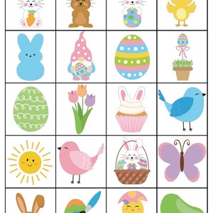 Easter/spring Bingo Printable With 10 Unique Boards for Classroom or ...