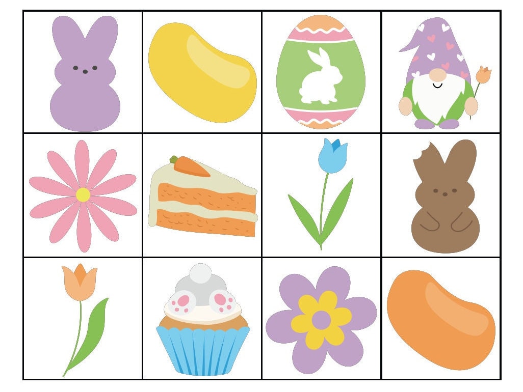Easter/spring Bingo Printable With 10 Unique Boards for Classroom or ...