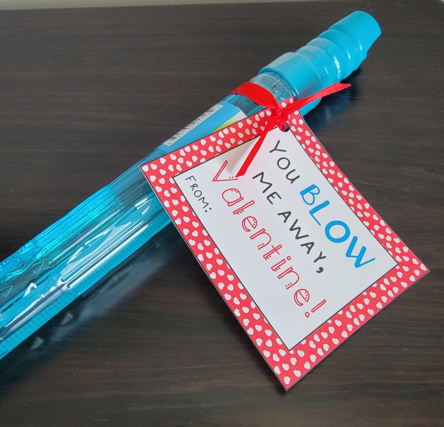 Kids Valentines Printable for Bubbles or Gum You Blow Me Away ...