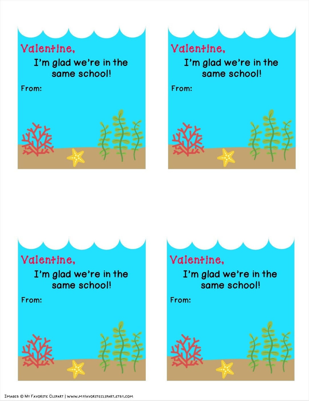 Kids Valentines Printable for Swedish Fish or Goldfish Crackers ...