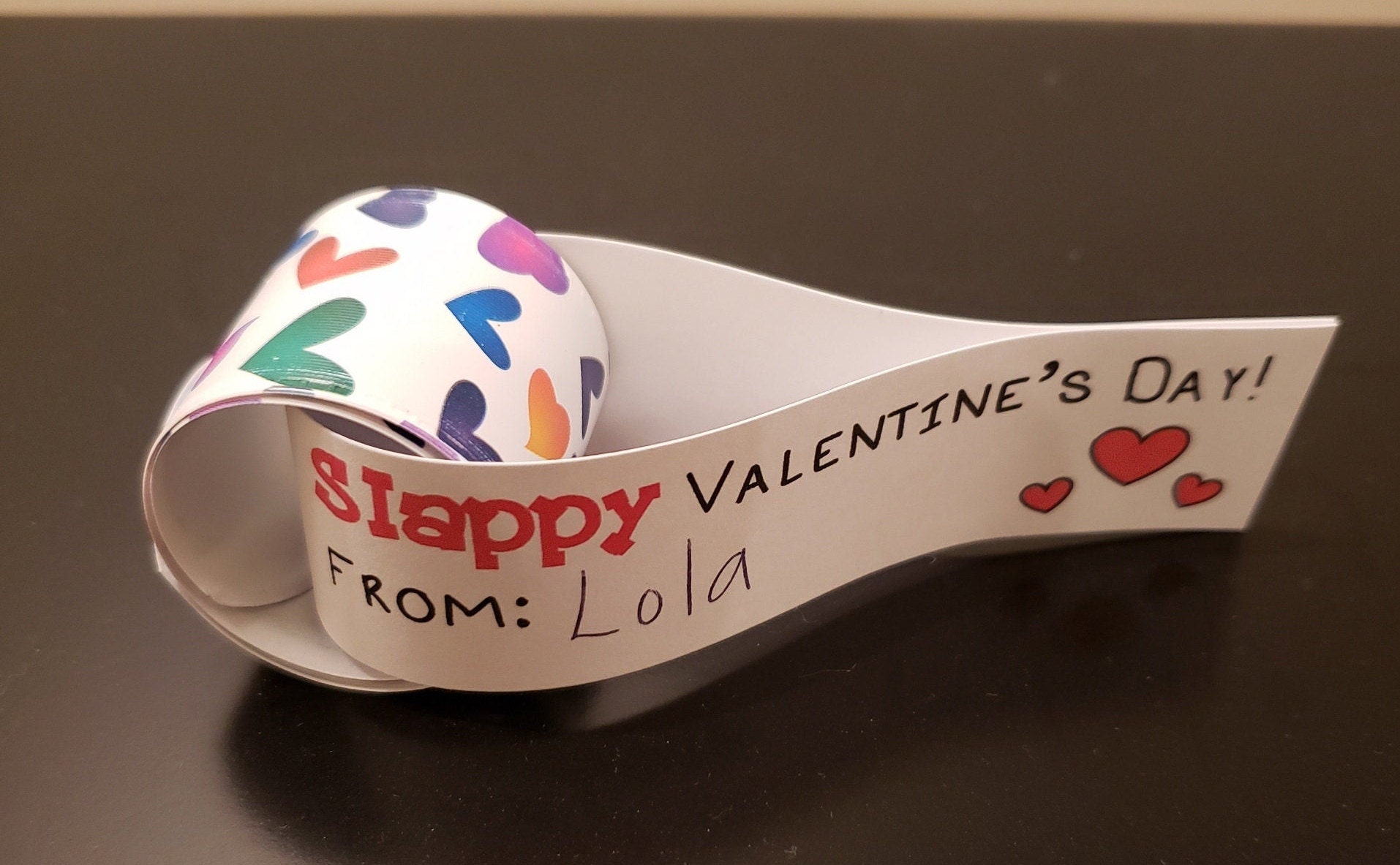 Kids Valentines Printable for Slap Bracelets- Slappy Valentine's Day ...