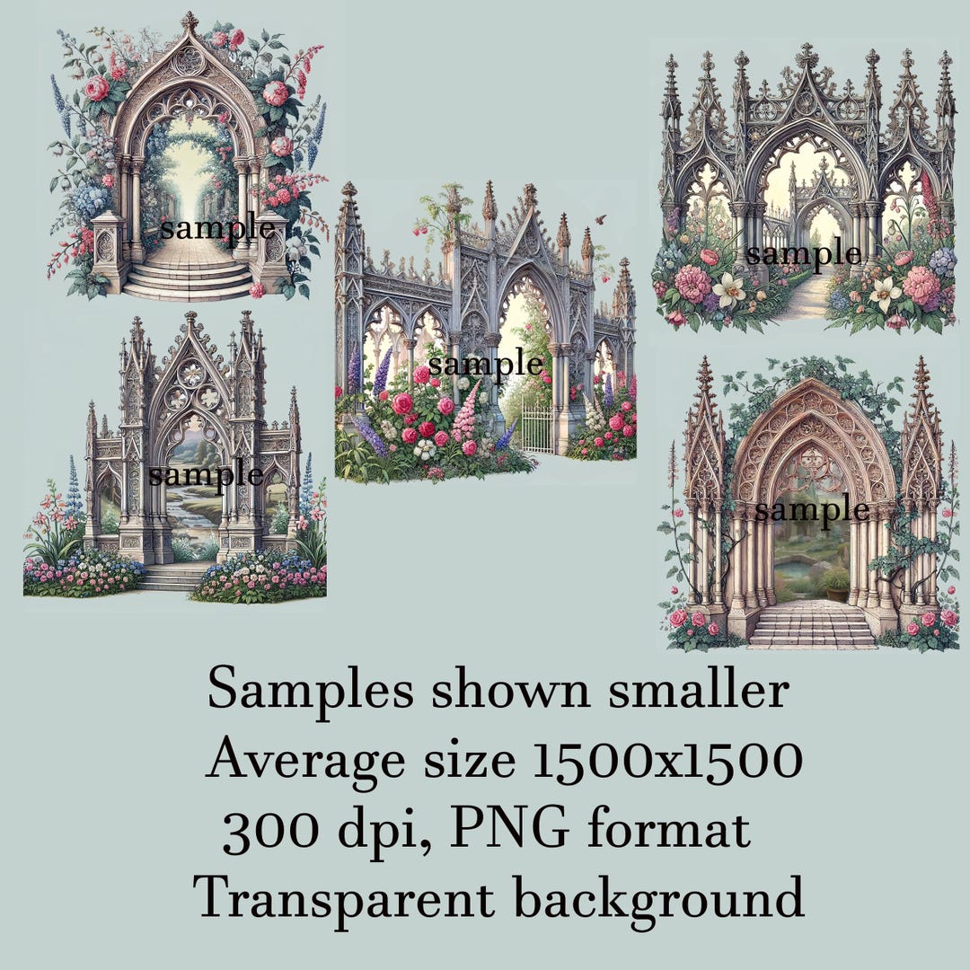 Garden Arches Clip Art - Etsy