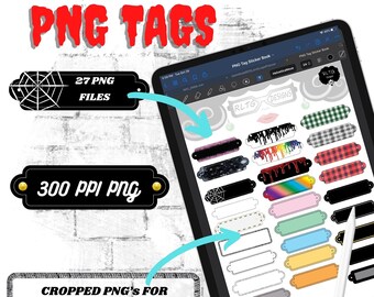 PNG Cloud Number Digital Stickers, Goodnotes Digital Sticker Book - Etsy