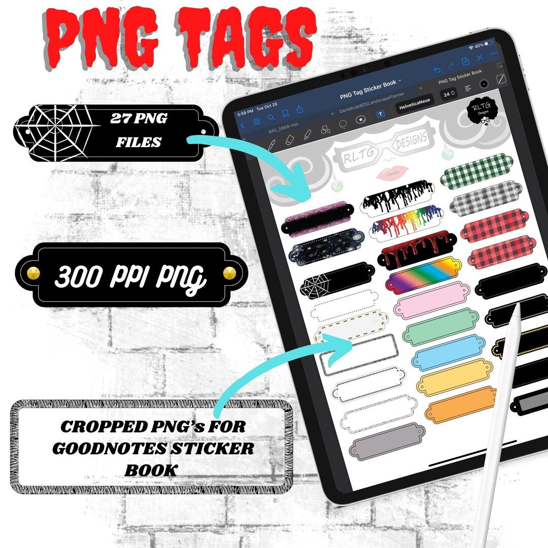 Digital PNG Tags - Etsy