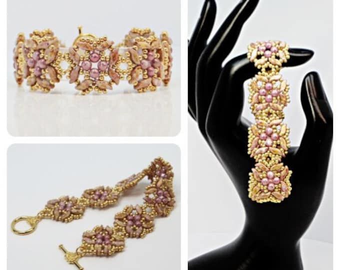 CHANTILLY LACE Bead Pack, celeste Beaded Bracelet & Earrings Tutorial ...