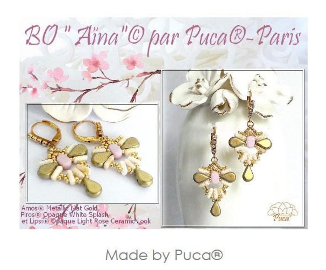 Free AINA Earring Pattern W/ Any Les Perles Par Puca® Purchase ...