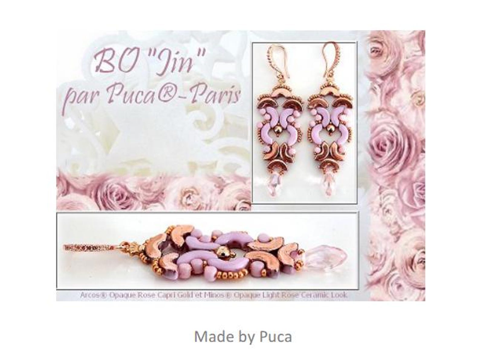 JIN Earrings Digital PDF Pattern by Les Perles Par Puca® (free Pattern ...