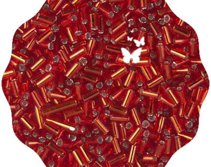 Silver Lined Flame Red Miyiki Bugle Beads BGL1-010 (10gr), DIY Jewelry ...