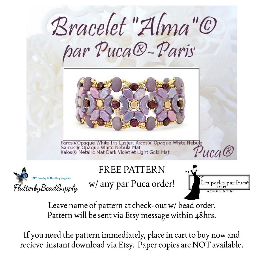 ALMA Bracelet, Digital PDF Pattern by Les Perles Par Puca® (free ...